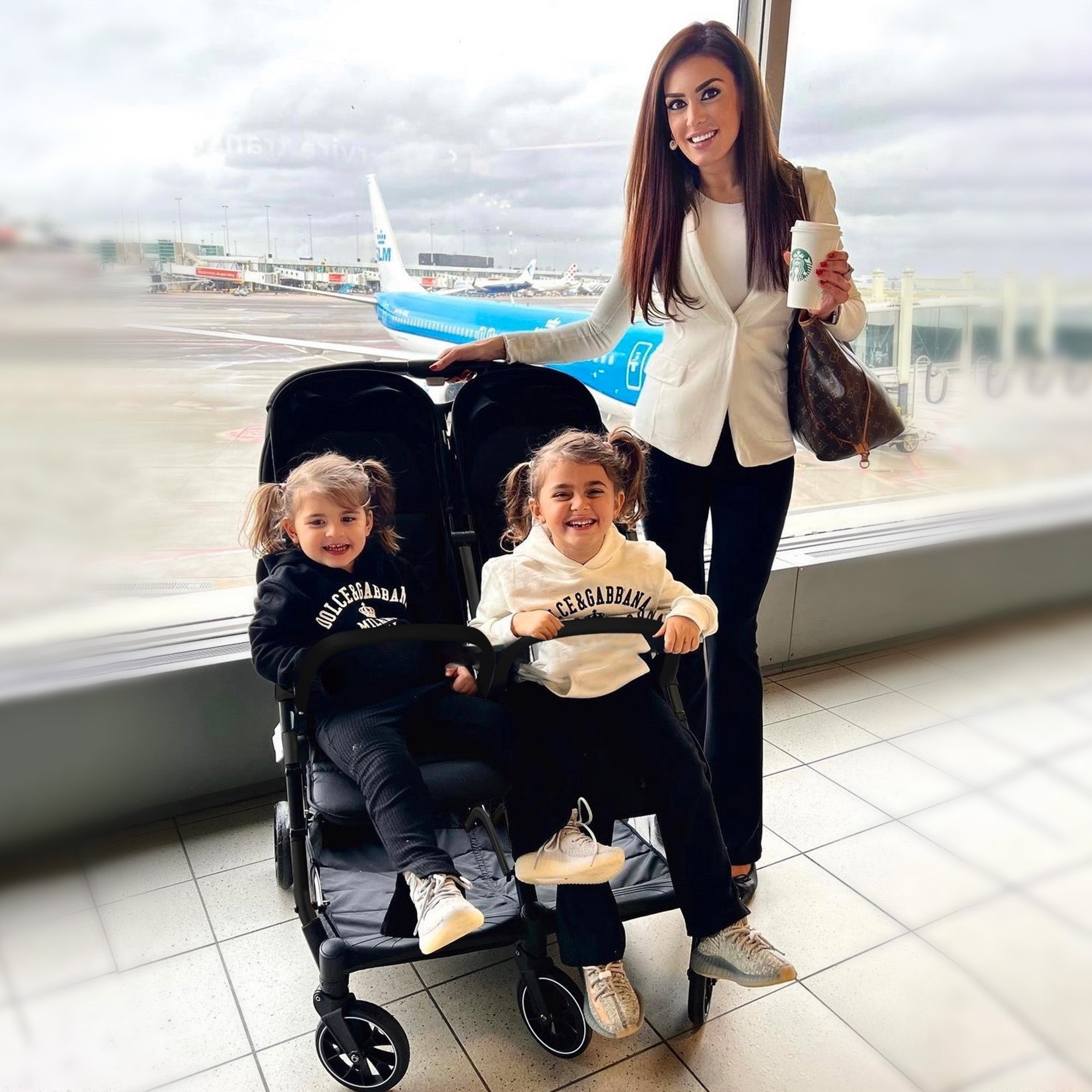 Deryan Luxe Rolo X2 Dubbele Buggy Duo Buggy Zwart Mooiys